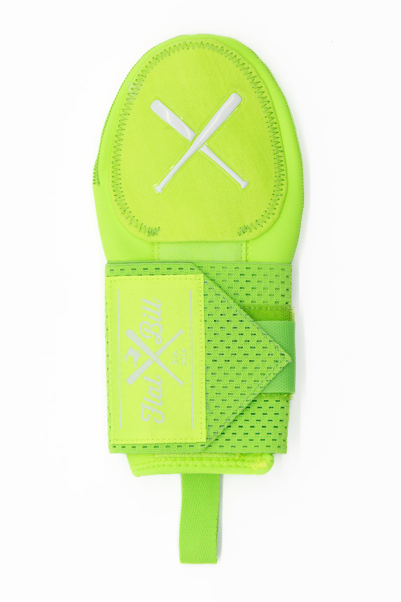 Neon Green Sliding Mitt Flatbill – Flatbill Baseball